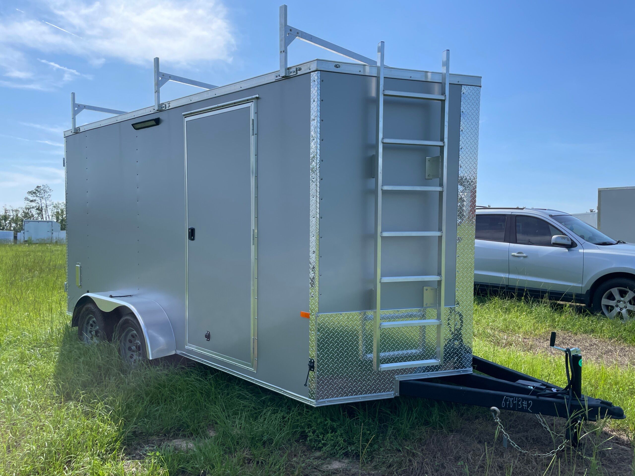 New 2026 Rock Solid Cargo 7 X 14 TA Contractor Trailer Ladder Racks ...